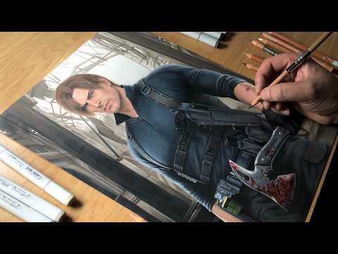 Drawing Leon S. Kennedy | Resident Evil (Timelapse) Artology