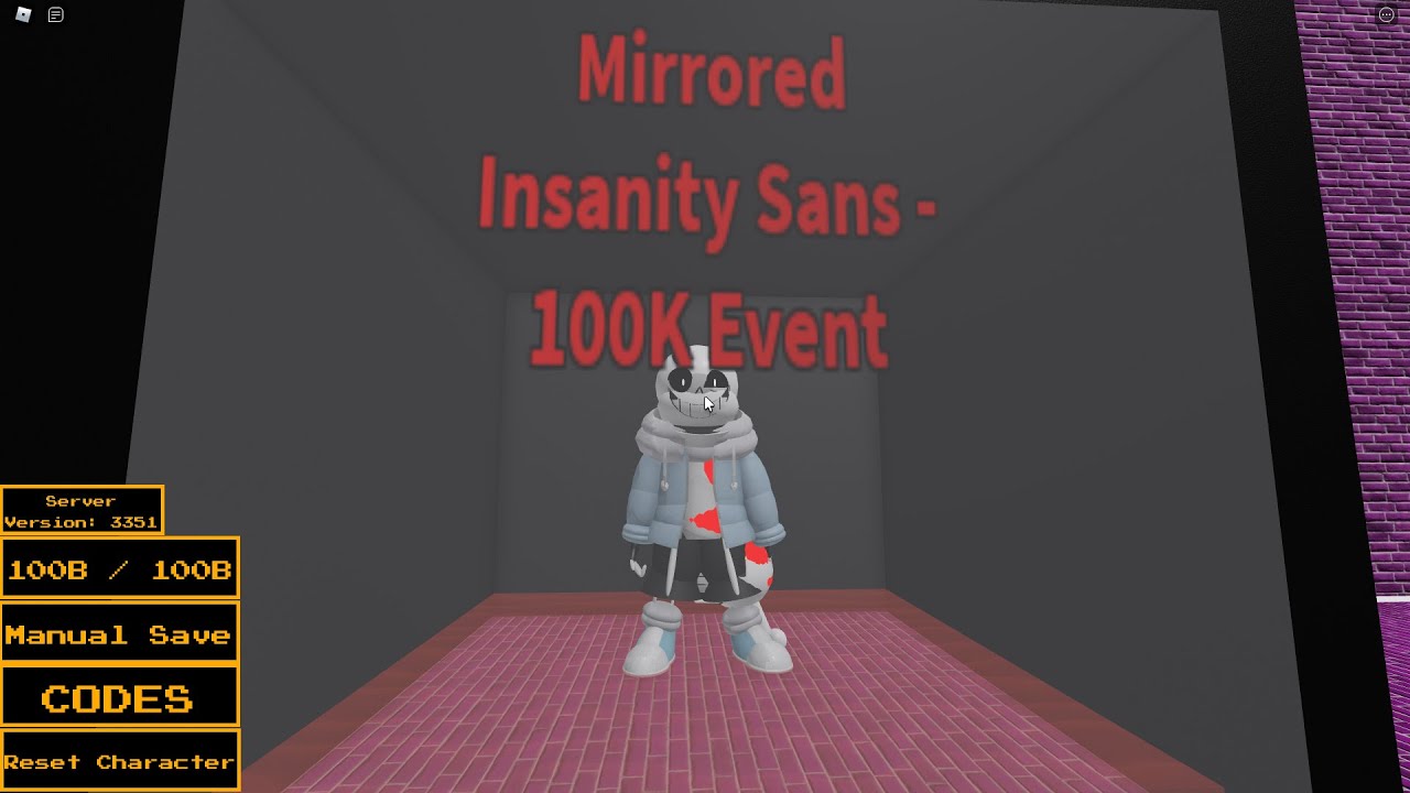 Undertale AU Battlegrounds | Mirrored Insanity Sans showcase - YouTube