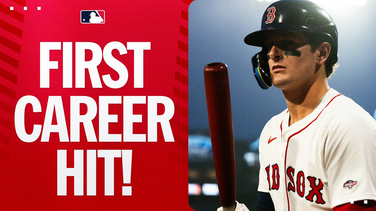 Roman Anthony's 1st career hit is an RBI double! (The family reaction ...