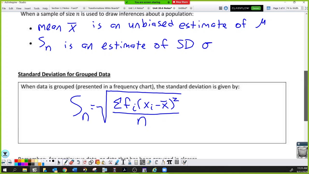 Unit 20.6 Notes - Variance and Standard Deviation - YouTube