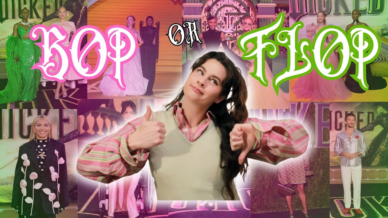 BOP or FLOP: Wicked Red Carpet Premiere Looks 💚🧙🌸🫧 - YouTube