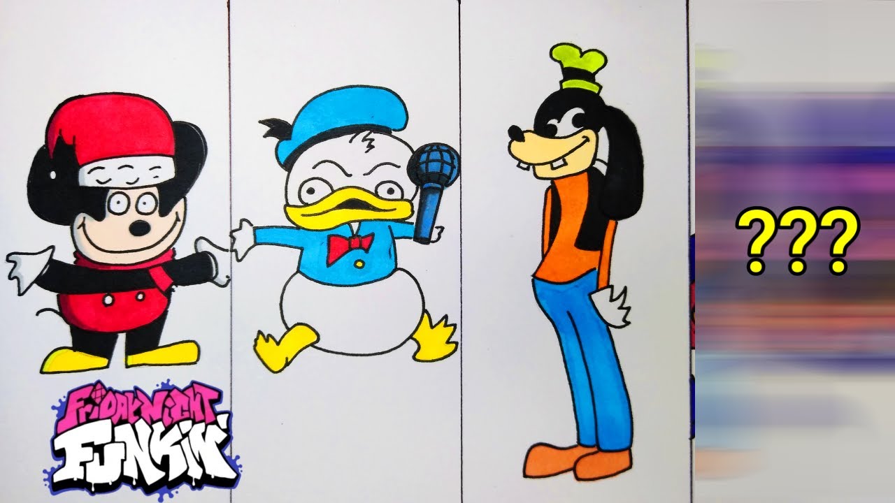 DIBUJO MOKEY FULL WEEK | Friday Night Funkin (FNF MODS) | Drawing MOKEY ...