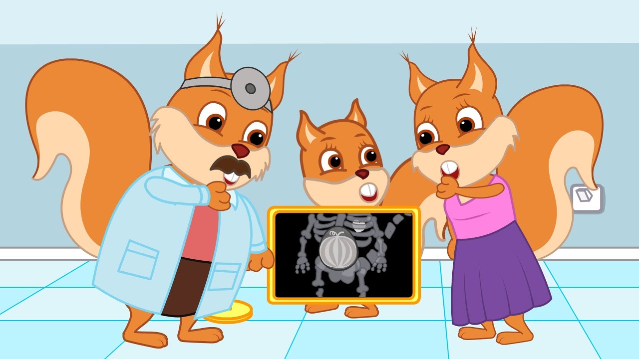 Bridie Squirrel in English - Watermelon Pit in Stomach Cartoon for Kids ...