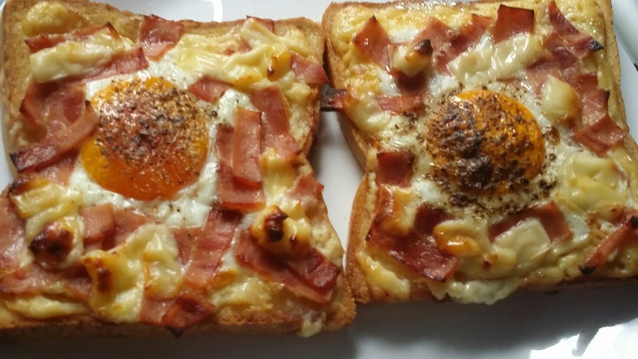 Toast bread with egg, ham, and cheese/Fe HKvlog - YouTube