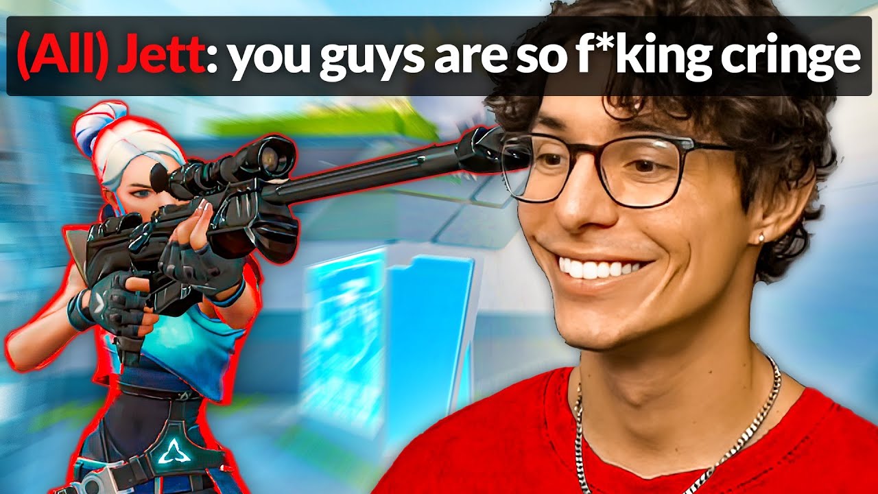 I played against the most toxic Jett in Valorant. They got more angry ...