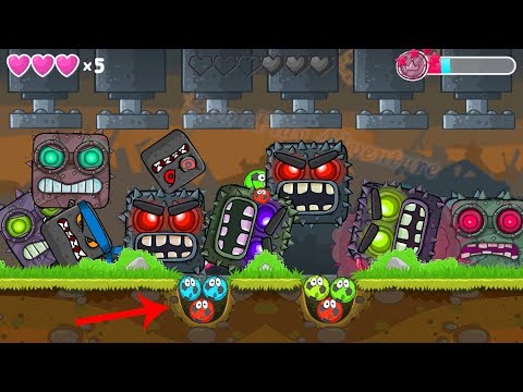 Red Ball 4 : (Green + Red + White + Blue) Soccer Ball 'Fusion battle' with 'ALL 20 BOSSES'
