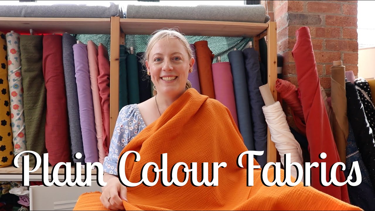 Plain Colour Fabrics and Sewing Pattern Inspiration - YouTube