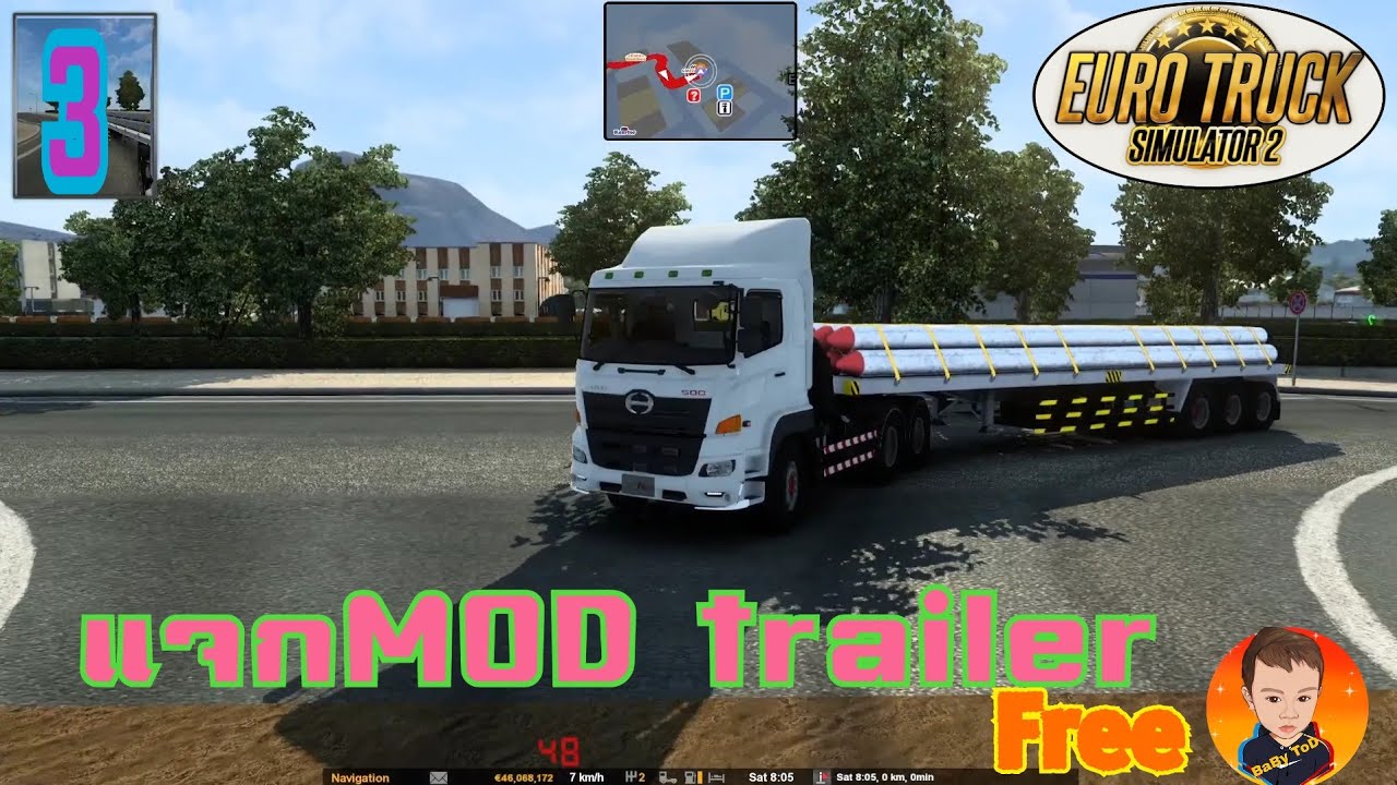 รีวิว mod trailer แจกลิงค์ใต้คลิป(Euro Truck Simulator 2) - YouTube