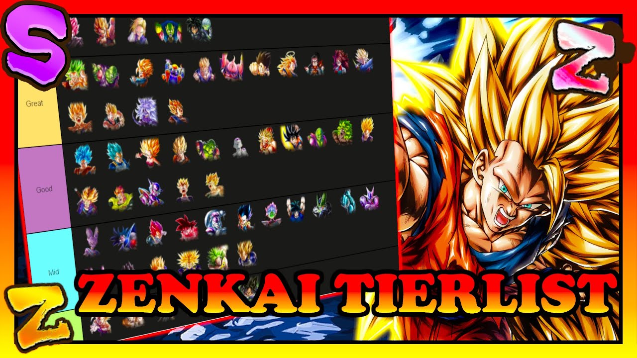 (Dragon Ball Legends) MY ZENKAI TIERLIST RANKING EVERY SPARKING ZENKAI ...