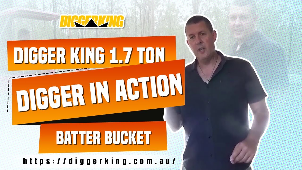 Digger King 1.7 Ton Digger In Action - Batter Bucket - YouTube