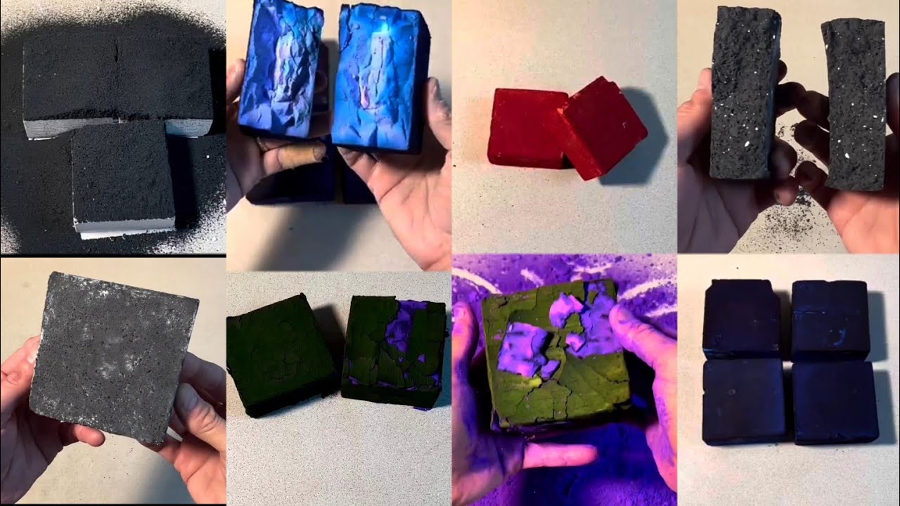 DARK PURPLE DYED CHALK PLUS DEEP BLACK BLOCKS 💜 - YouTube