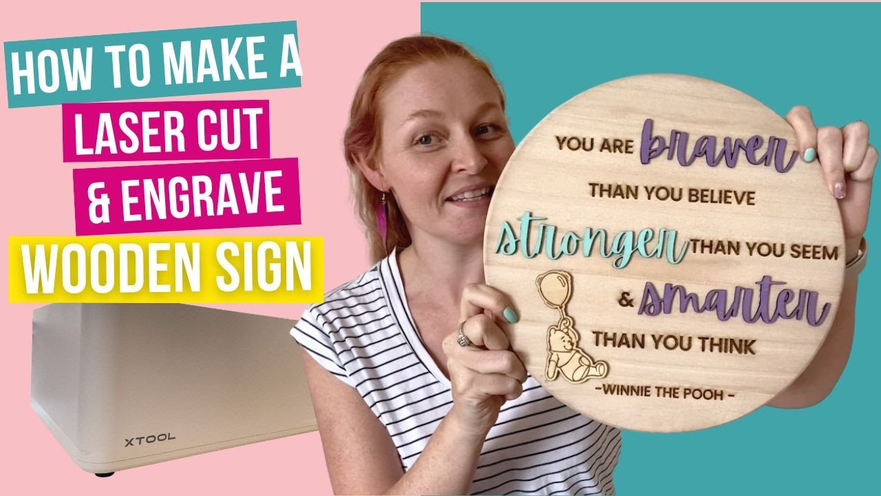 How To Make A Laser Cut Wooden Sign (xTool M1 Beginner Project) - YouTube