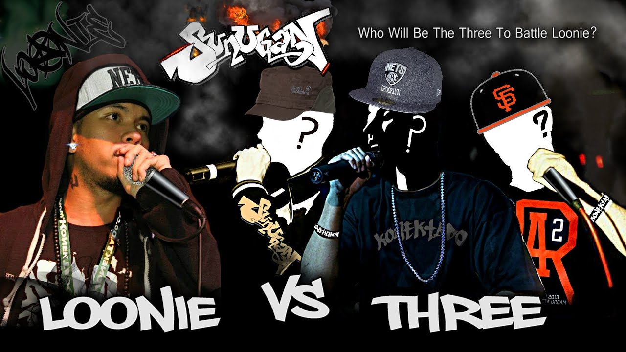 LOONIE vs 3 Battle Rappers - YouTube
