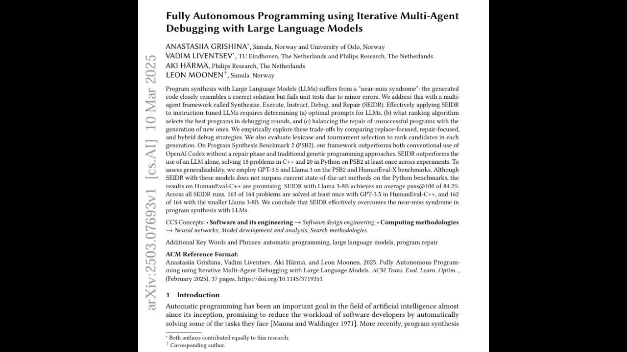 Fully Autonomous Programming using Iterative Multi - YouTube