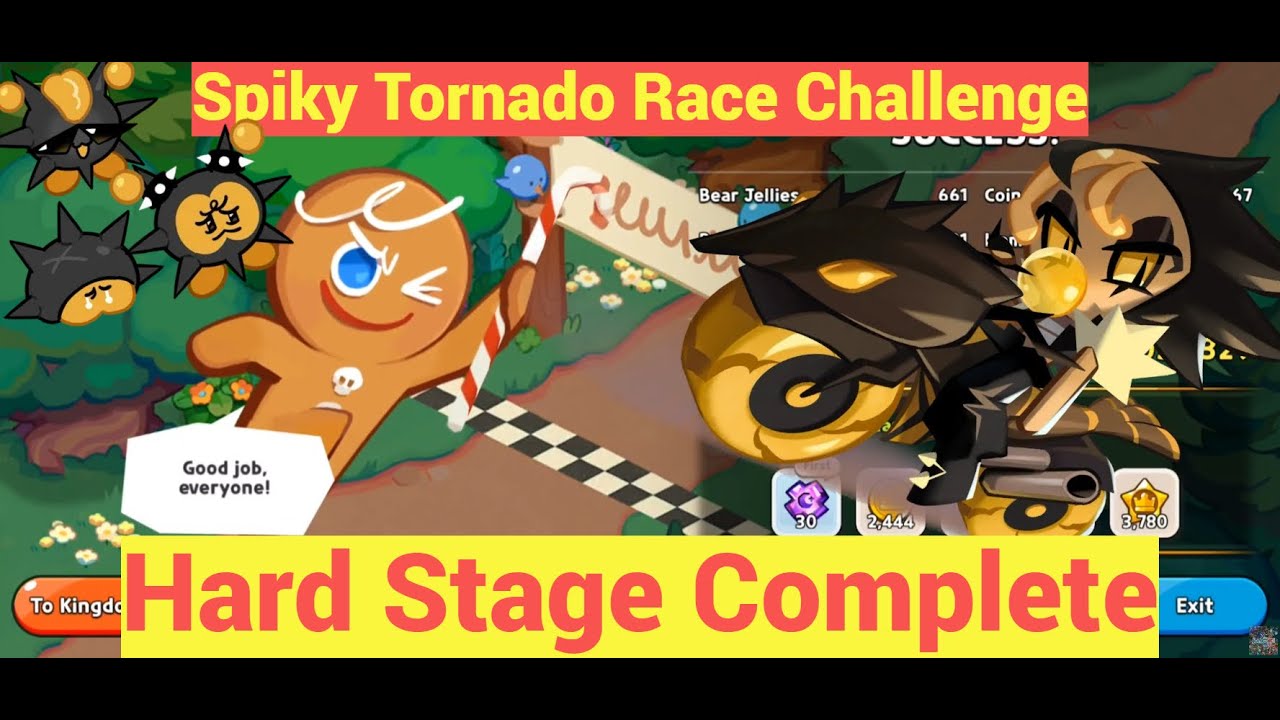 Cookie Race Challenge HARD: Spiky Tornado (Complete) - Cookie Run ...