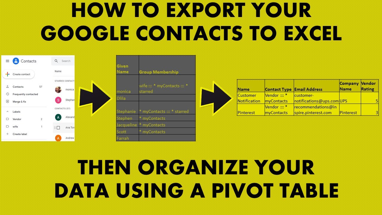 How To Export Your Google Contacts To Excel YouTube How To Export Your Google Contacts To Excel YouTube