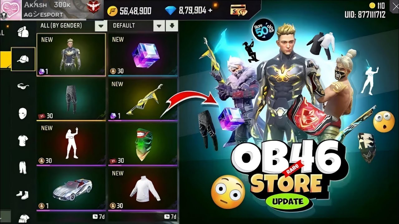 OB46 New Rare Store Update😍 Cobra Mp40 Return | New Event Free Fire ...
