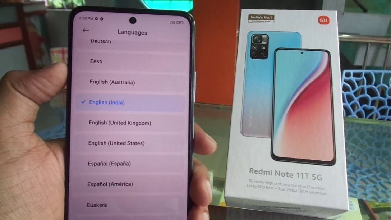 Redmi Note 11T 5G Language change / default language to English. - YouTube