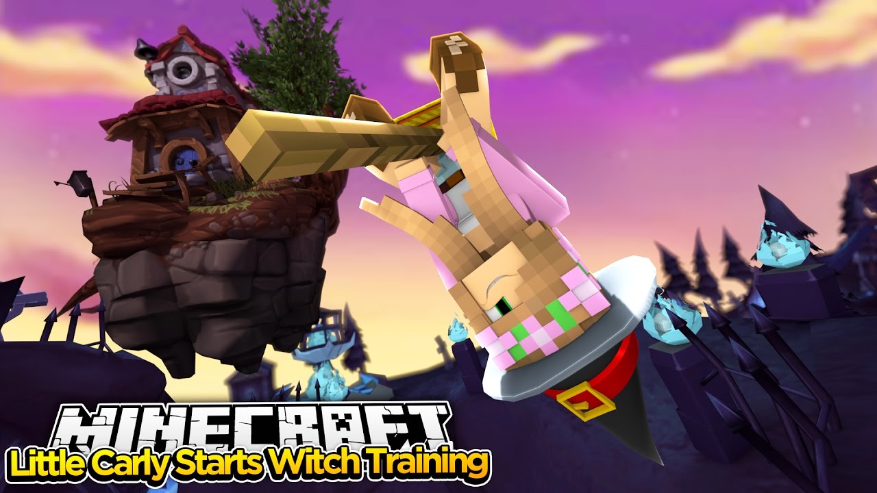 Minecraft Little Kelly : LITTLE CARLY STARTS HER WITCH TRAINING! - YouTube