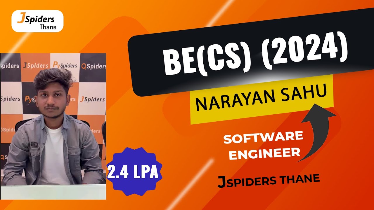 BE(CS) Student got placed in good company | Narayan Sahu | Jspiders ...