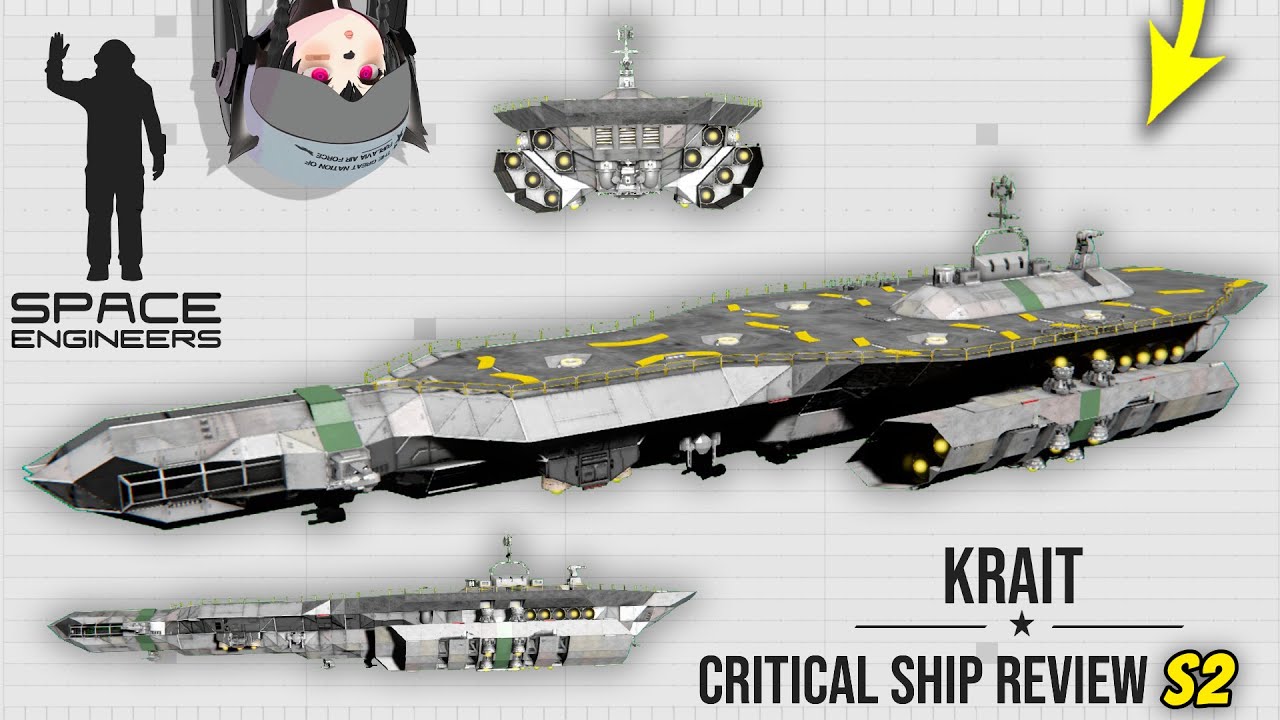 This Sleek Carrier is Survival Friendly, Space Engineers Critical Ship ...