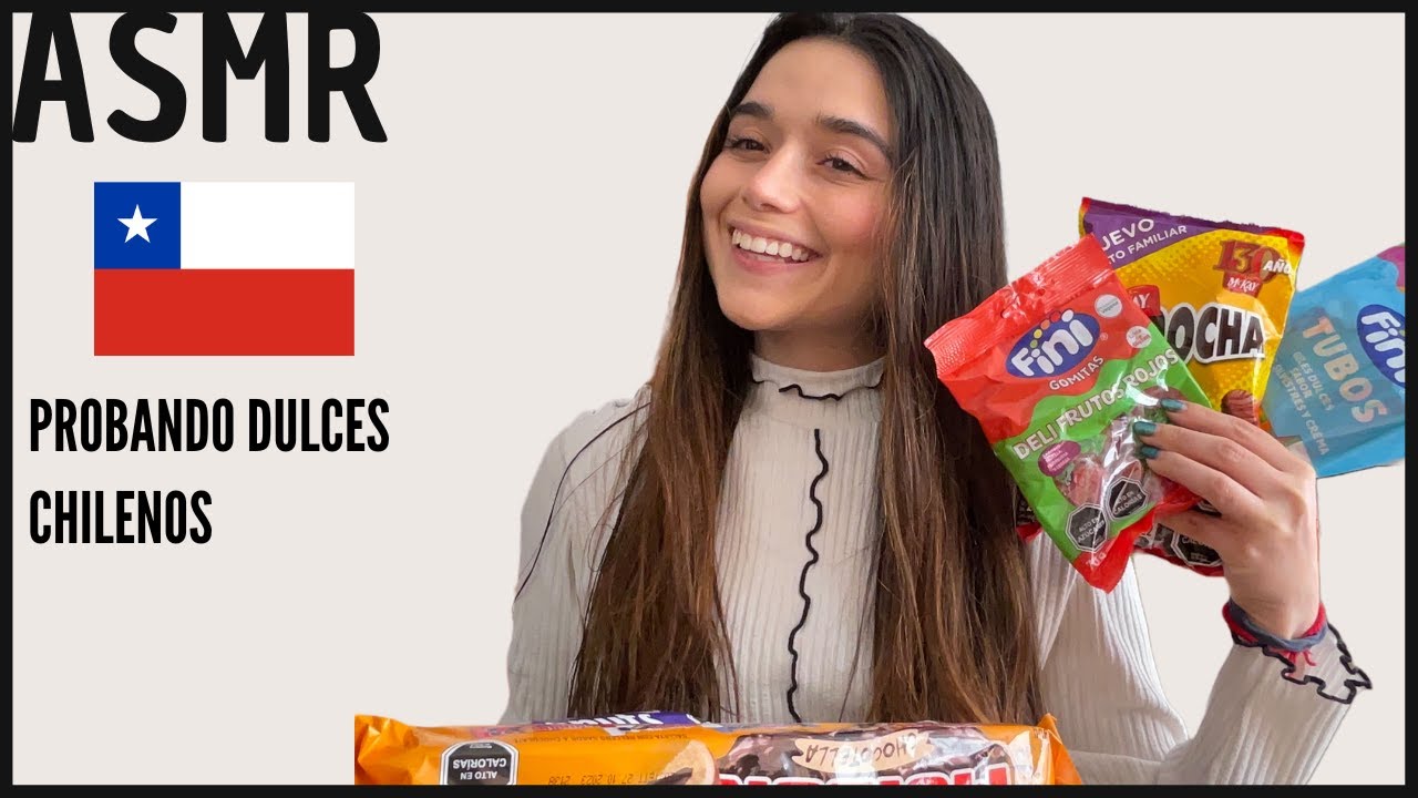 Probando dulces chilenos | ASMR Español | ASMR susurros - YouTube