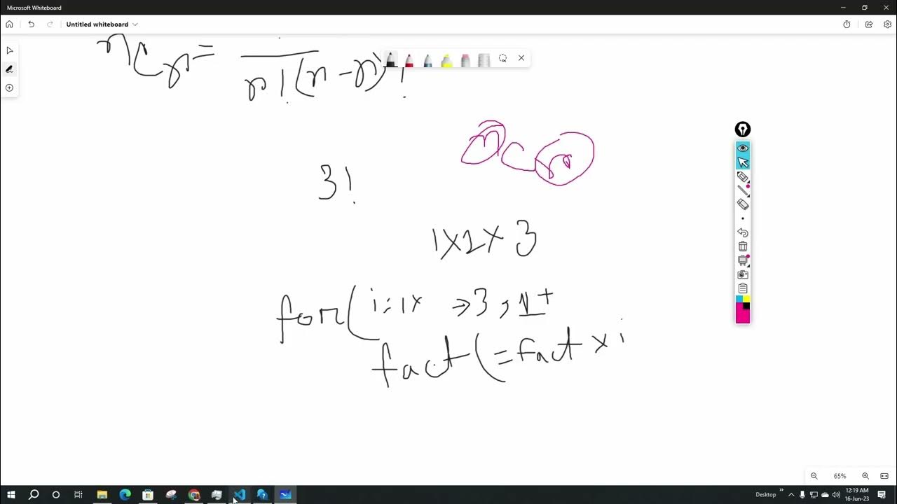 nCr Program in C language - YouTube