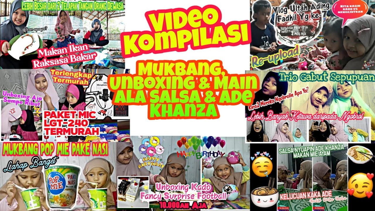 Live Stream Kompilasi Mukbang, Unboxing, dan Main Ala Salsa - YouTube