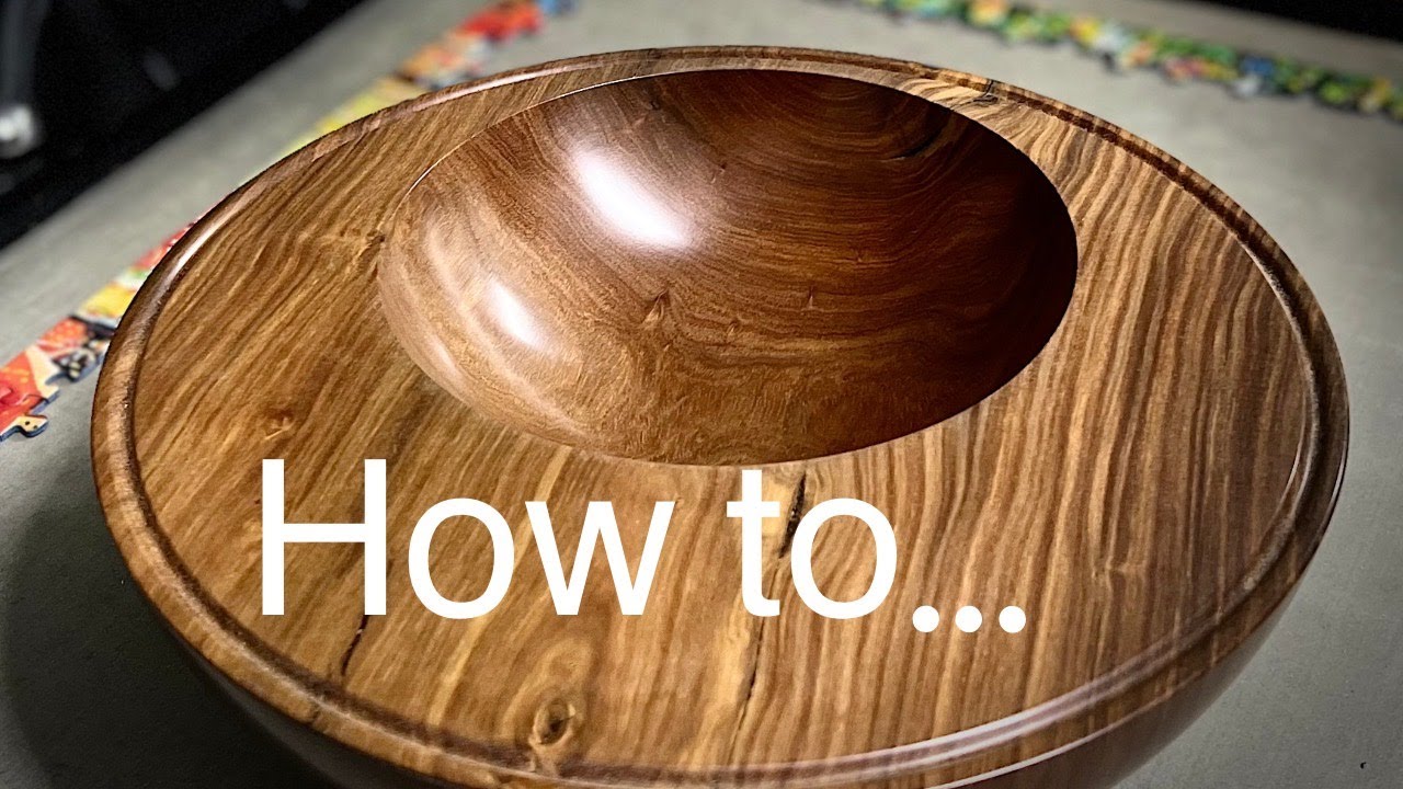 Off Centre Woodturning Lignum Vitae Bowl - YouTube