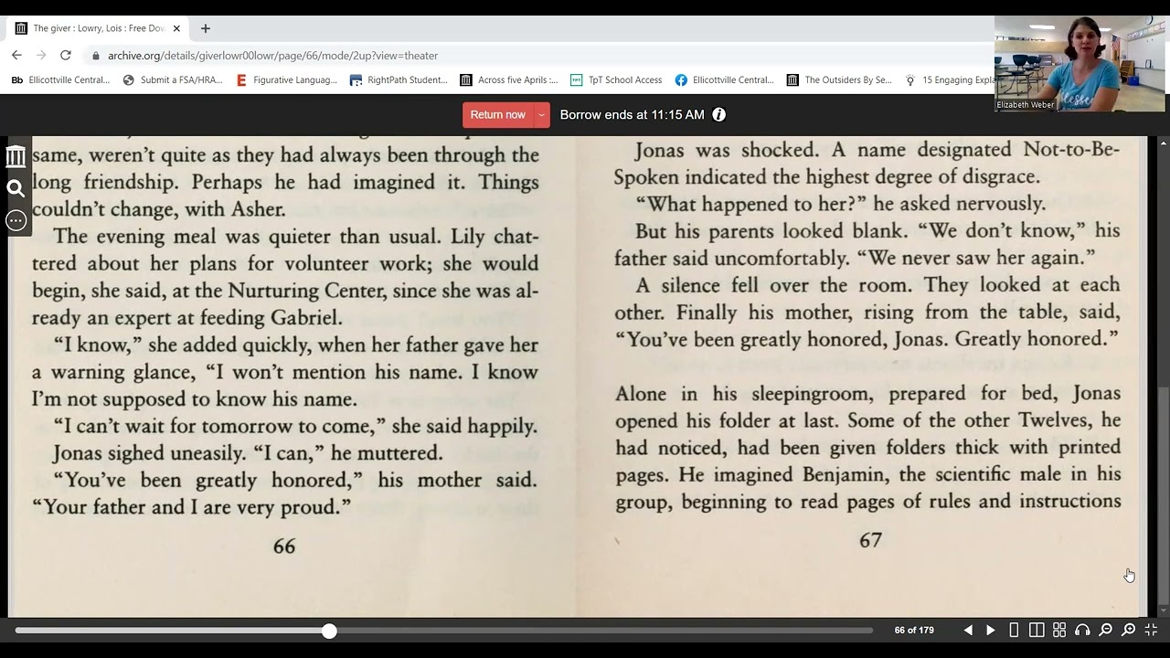 The Giver Chapter 9 - YouTube