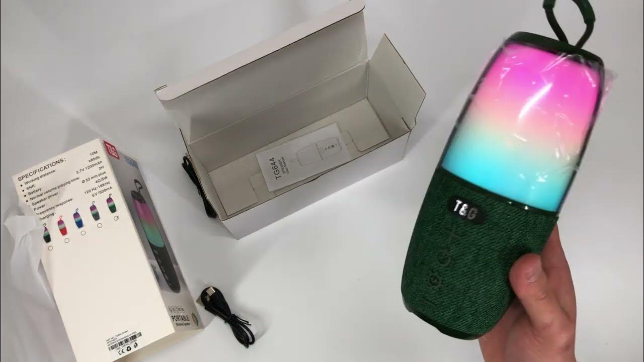Відео огляд: Портативна колонка TG644 5W з RGB підсвічуванням, Бездротова колонка . Колір ...