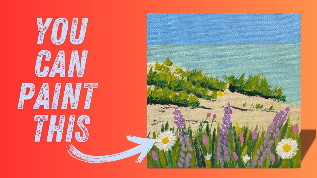 Easy Acrylic Beach Painting Tutorial for Beginners | Step-by-Step Guide ...