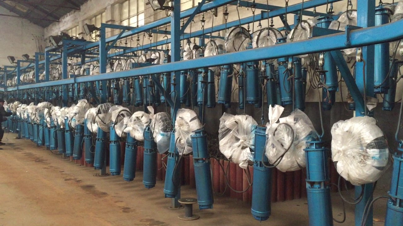 Amazing submersible pump assembly line - YouTube