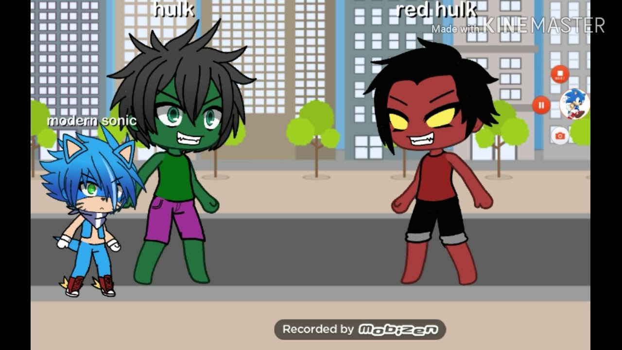 Hulk & sonic VS red hulk - YouTube