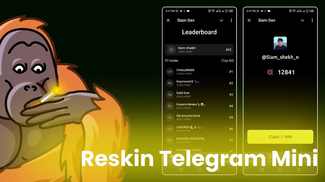 Reskin telegram mini app | mini app | Siam Shekh - YouTube