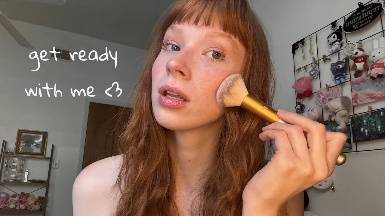 ASMR | GRWM + Whisper Ramble (makeup routine) ♡ - YouTube