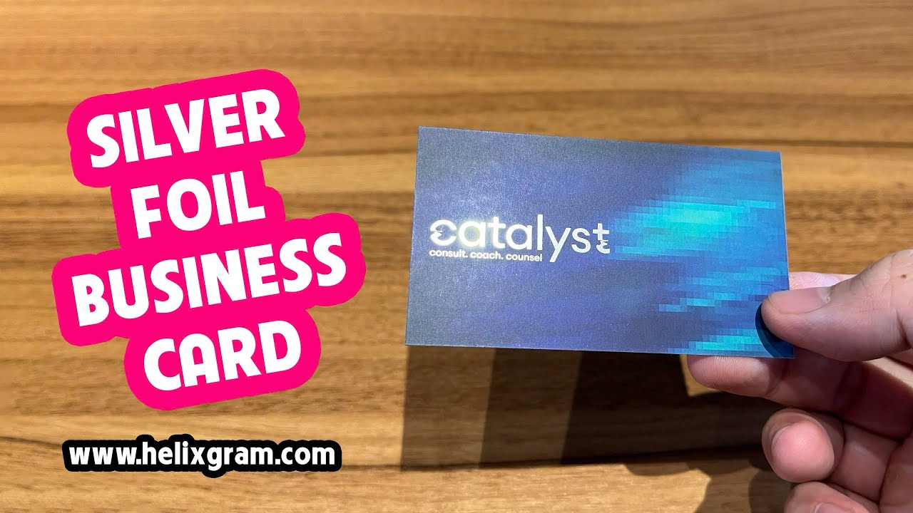 Silver Foil Stamping on Matte Laminated Business Cards | Shiny Metallic ...