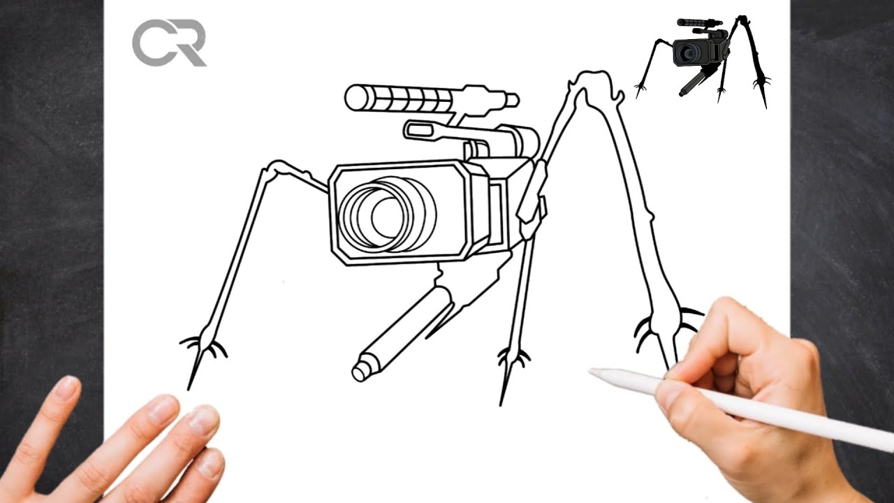 Cara Menggambar SPIDER CAMERAMAN | How To Draw SPIDER CAMERAMAN ...