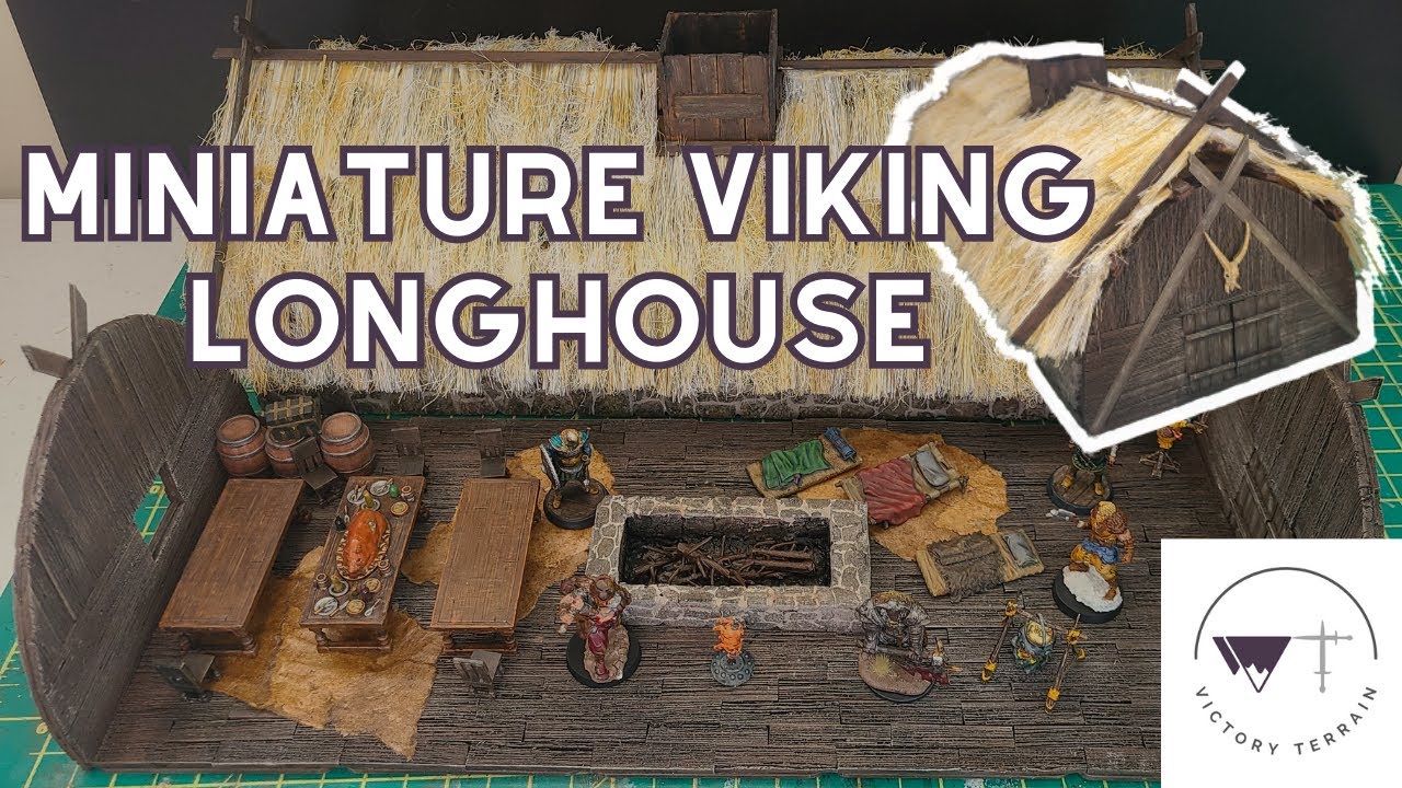 How to - Build a miniature playable viking longhouse for ttrpgs - YouTube