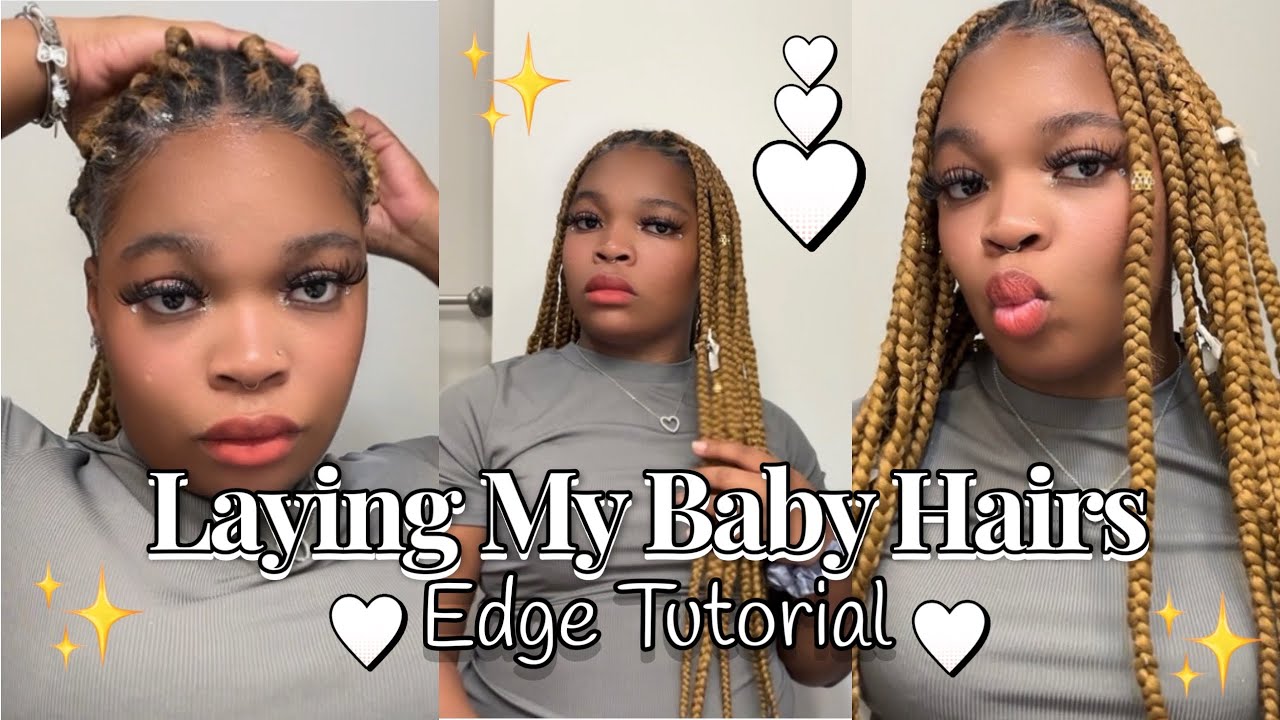 How To LAY Baby Hairs With BRAIDS | 2 Min Edge TUTORIAL!! 🥰 Natural ...