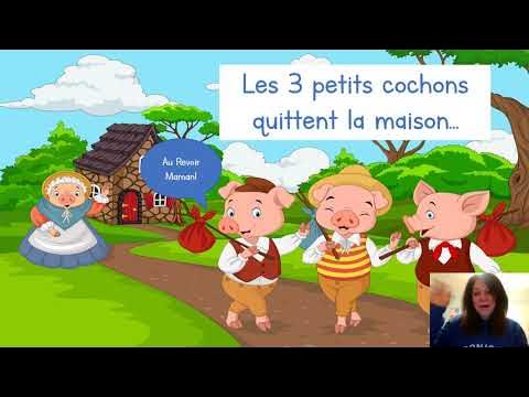 Les trois petits cochons: Three little pigs in French! Primary French ...