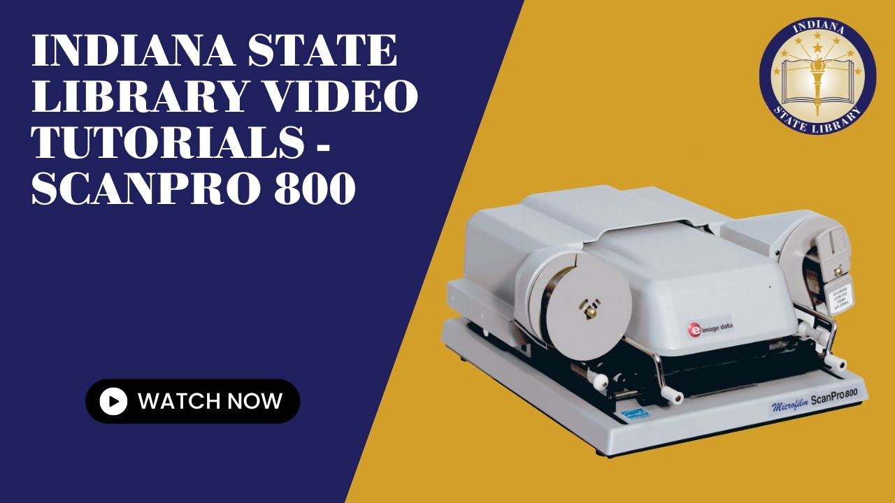 Indiana State Library Video Tutorials - ScanPro 800 - YouTube