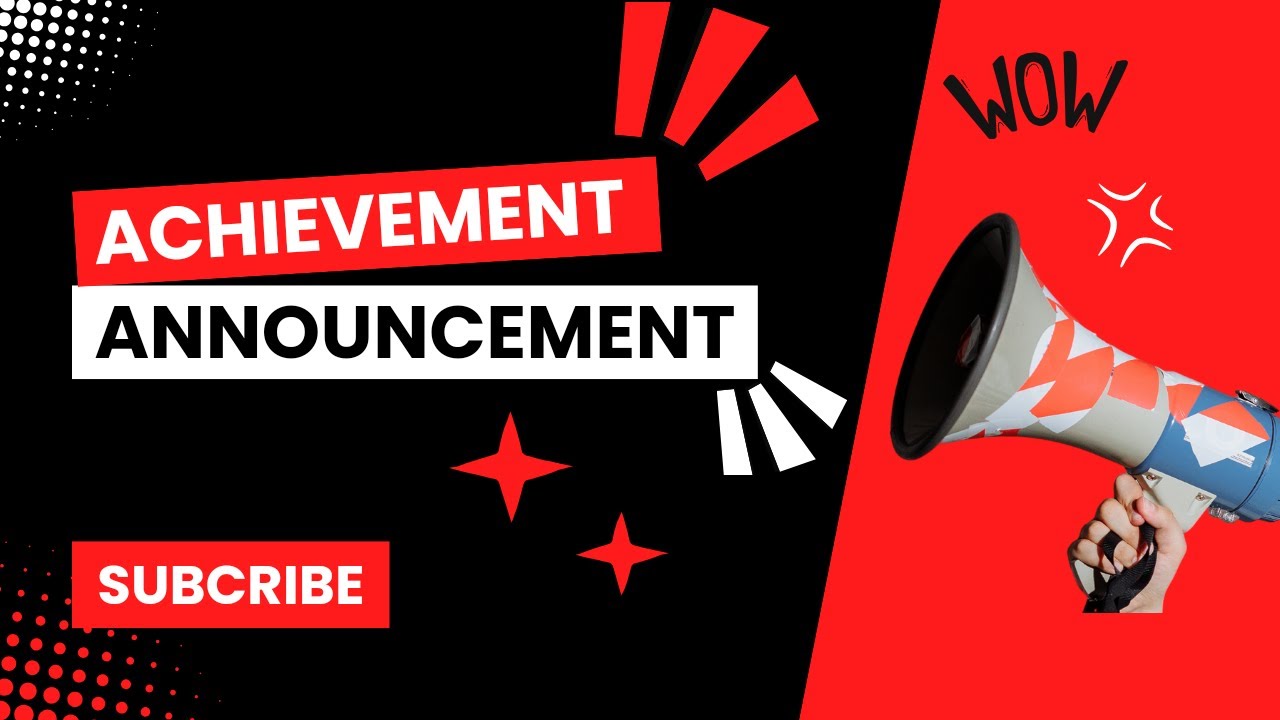 First Achievement and New Announcement of our channel #achievement # ...