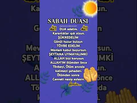 Sabah Duası Hayırlı Sabahlar #güzelsözler #dua