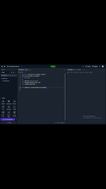 How to Insert an Element at a particular index in an array in javascript - YouTube