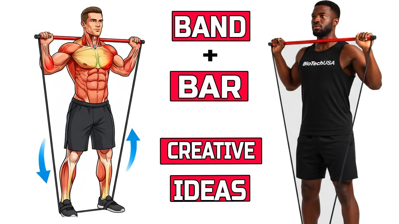 5 Best Resistance Band Bar Exercises for Strength - YouTube