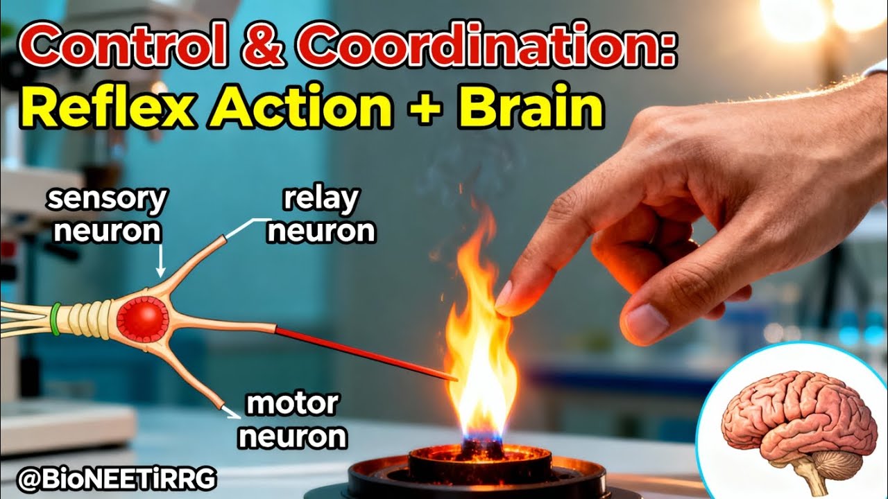 Class 10 Control And Coordination NCERT Reflex Action + Brain 🧠 ...