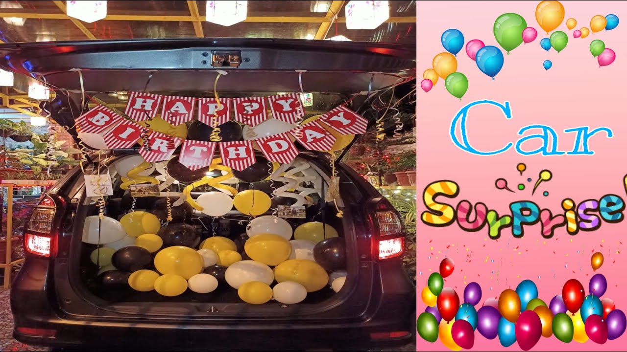 DIY Car Surprise Decorations || Viral Car Surprise || Balloon Decor ...