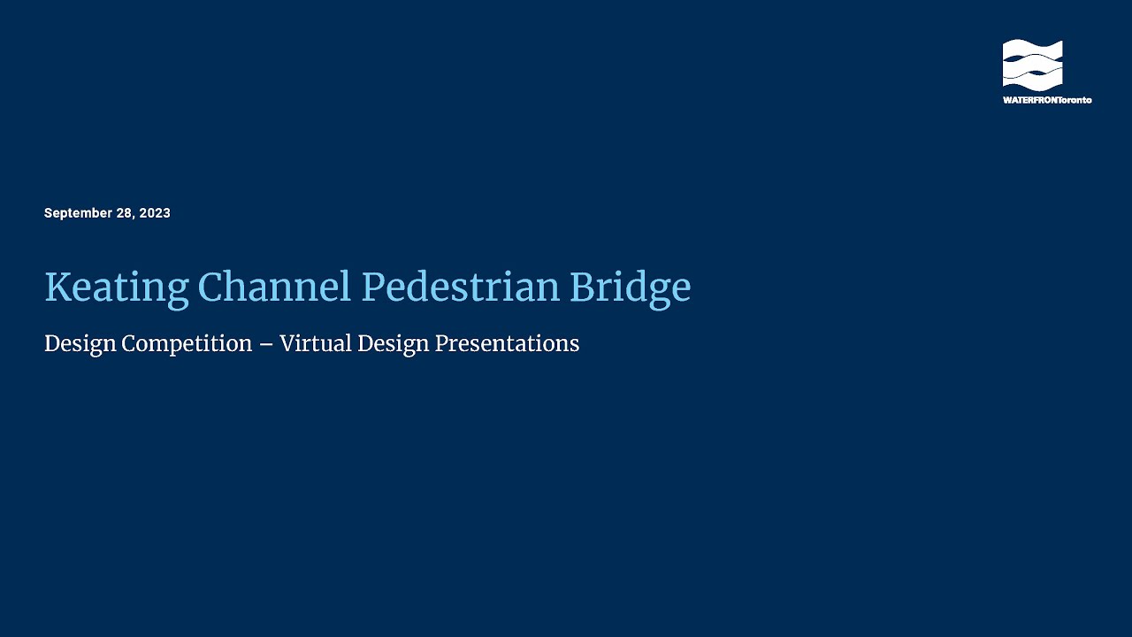 Keating Channel Pedestrian Bridge Design Competition Presentations ...