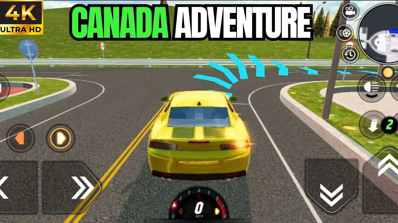 CAR.SIM DRIVING LESSON 1 NEW JOURNEY IN CANADA | YELLOW MUSCLE CAR ...